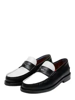 NAKED WOLFE Riviera Calf Leather Loafers - Black