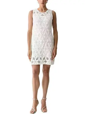 MORGAN Sequin-embellished Crochet Mini Dress - Neutrals