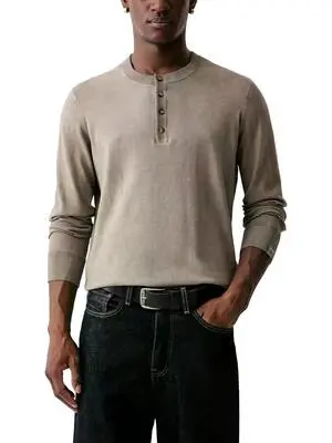 Rag & Bone Henley Neck Sweater - Neutrals