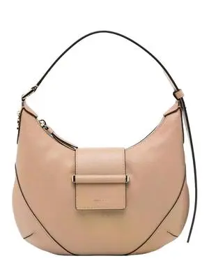 JIMMY CHOO Logo Plaque Shoulder Bag - Neutrals