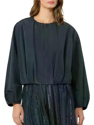 Max Mara Cropped Zip-up Jacket - Blue