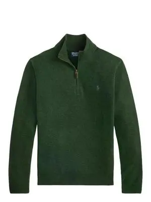 Polo Ralph Lauren Quarter-zip Sweater With Embroidered Pony - Green