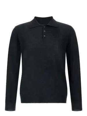 ZANONE Zanone Fine-Knit Long-Sleeve Polo Sweater