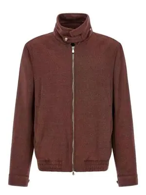 Brunello Cucinelli Brunello Cucinelli Zip-Up Wool Jacket Red