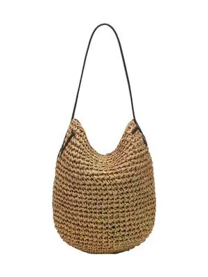 JW Anderson JW Anderson Small Bulb Bag In Woven Raffia Neutrals