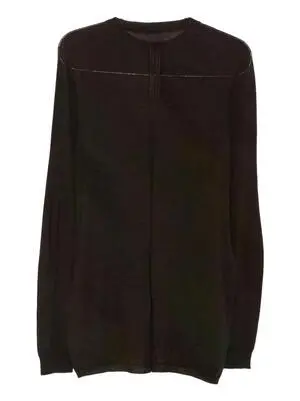 Rick Owens Crew Neck Long Sleeve Sweater - Brown