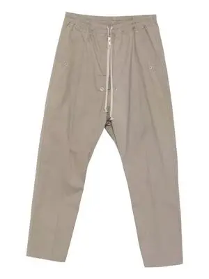 Rick Owens Drawstring Waist Zipped-front Trousers - Grey