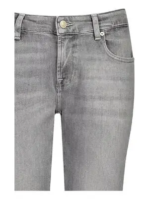 7 For All Mankind Faded Effect Whiskered Jeans - Grey