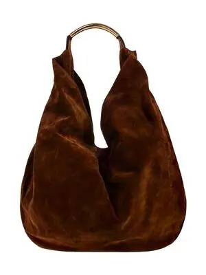 Moschino Suede Shoulder Bag - Brown