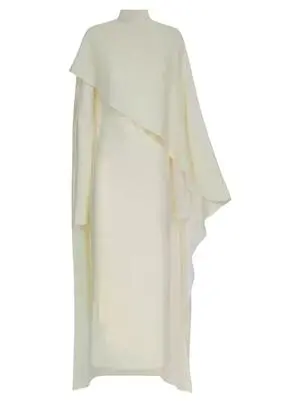 TALLER MARMO Carrington Cape-panel Midi Dress - Neutrals
