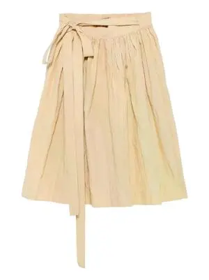 Ermanno Scervino Crinkled Tie-waist Midi Skirt - Neutrals