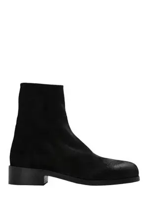 Marsèll Distressed Effect Leather Ankle Boots - Black