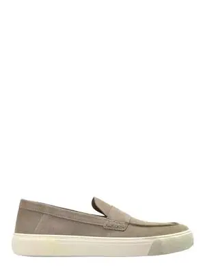 Hogan Suede Loafers With Penny Strap - Neutrals