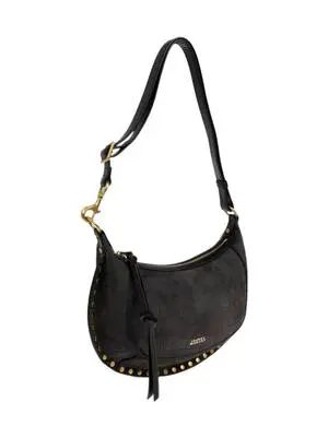 Isabel Marant Étoile Oskan Moon Stud-embellished Shoulder Bag - Black