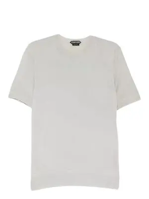 TOM FORD Fine-knit Short-sleeve T-shirt - Neutrals