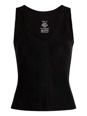 TALA Ribbed V-neck Tank Top - Black