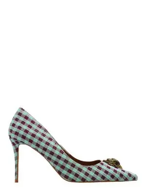 Kurt Geiger Belgravia Eagle Crystal-embellished Pumps - Green