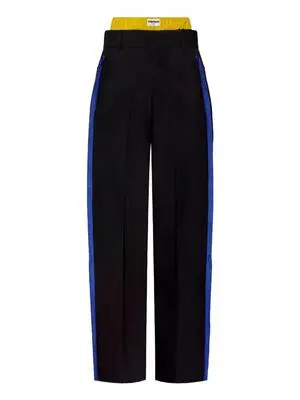 Dsquared2 Side-stripe Wide-leg Trousers - Black
