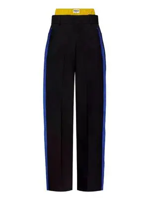 Dsquared2 Side-stripe Wide-leg Trousers - Black