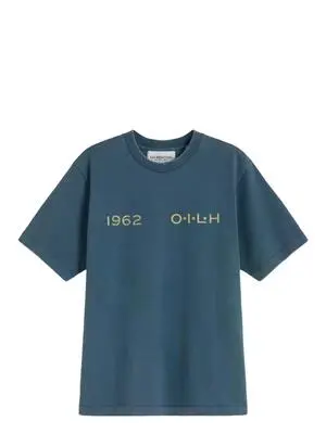 LES HÉRITIERS Graphic Print Cotton T-shirt - Blue