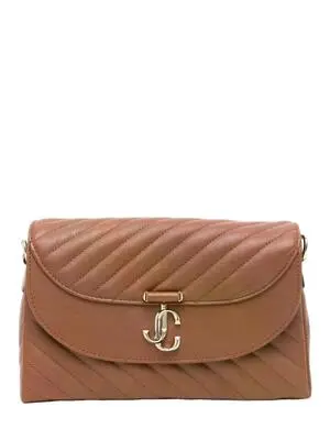 JIMMY CHOO Quilted Leather Shoulder Bag - Brown