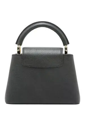 LOUIS VUITTON Taurillon Mini Capucines Satchel - Black