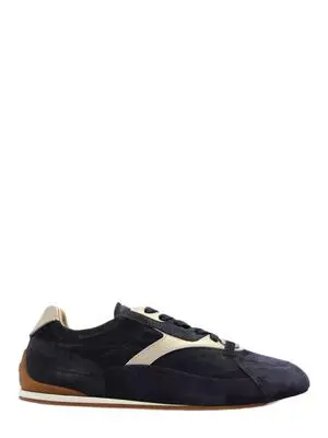 FERRAGAMO Gancini Suede-panel Sneakers - Blue