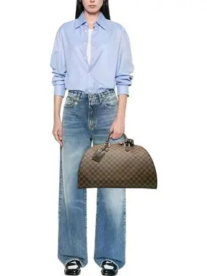 LOUIS VUITTON Damier Ebene Ribera Gm Travel Bag - Brown