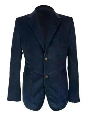 Gucci Single-breasted Corduroy Blazer - Blue