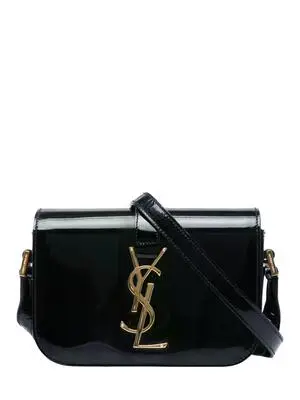 Saint Laurent Patent Monogram Universite Crossbody Bag - Black
