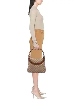 Gucci Gg Canvas Bamboo Anita Handbag - Neutrals