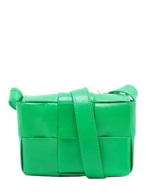 Bottega Veneta Candy Nappa Intrecciato Cassette Crossbody Bag - Green
