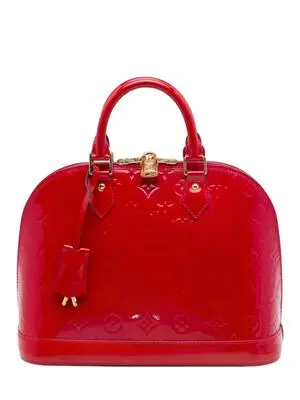 LOUIS VUITTON Monogram Vernis Alma Pm Handbag - Red