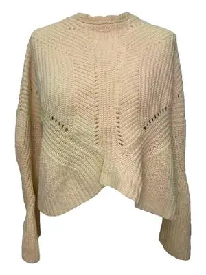 ISABEL MARANT VINTAGE Ivory Lace-up Back Chunky Knit Sweater - Neutrals