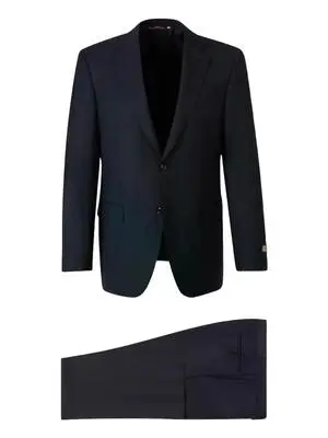 Canali Single-breasted Notched-lapels Suit - Blue