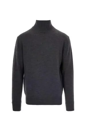 PAOLO PECORA Virgin Wool Roll Neck Sweater - Grey