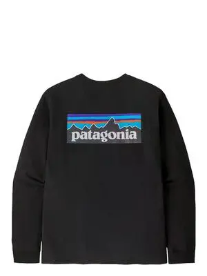 Patagonia Logo-print Long-sleeved T-shirt - Black