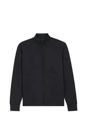 BOSS Logo Patch Zip-up Sweatshirt - Blue