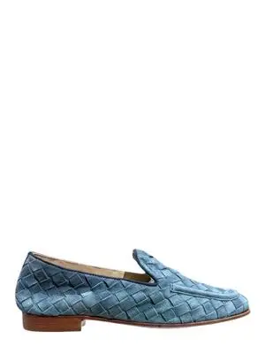 CALCE CALCE Baby Silk Woven Suede Loafers