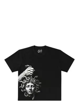 MELT Graphic-print Cotton T-shirt - Black