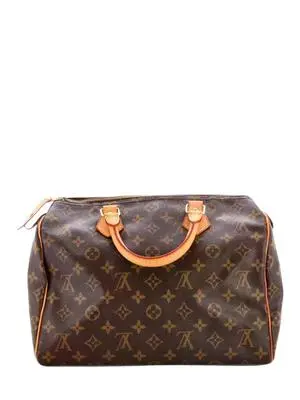 LOUIS VUITTON Louis Vuitton Speedy Satchel Monogram Canvas 30 Brown