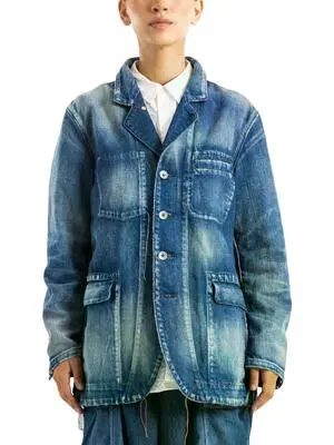 COTTLE Cottlet Faded Effect Denim Jacket - Blue