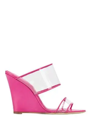Paris Texas Wedge Heel Sandals - Pink