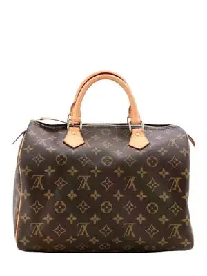 LOUIS VUITTON Speedy Handbag Monogram Canvas 30 Satchel - Brown