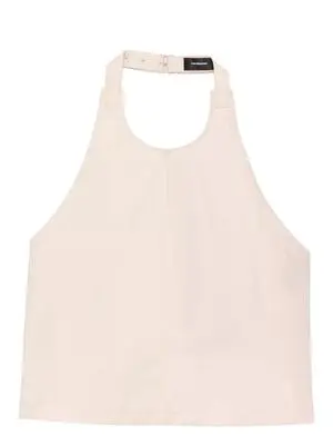 Wardrobe.NYC Halterneck Backless Top With Buckle-fastening Strap - Neutrals