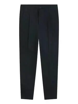 Hugo Modern-fit Stretch Trousers With Digital Print And Drawcord Waist - Blue