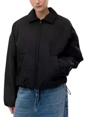 Hugo Zip-up Drawstring Jacket - Black