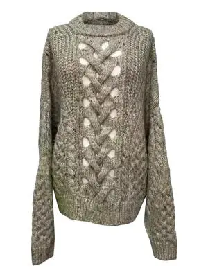 ISABEL MARANT VINTAGE Cable-knit Wool Sweater - Grey