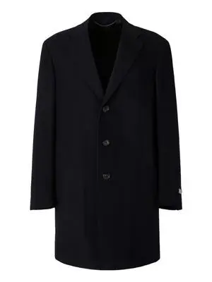 Canali Single-breasted Notched-lapel Coat - Blue