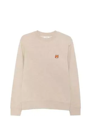 Maison Kitsuné Fox Head Crewneck Sweatshirt - Neutrals